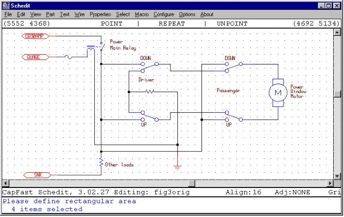 Figure 3: Power window circuit